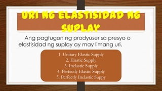 Elastisidad ng Suplay | PPTX