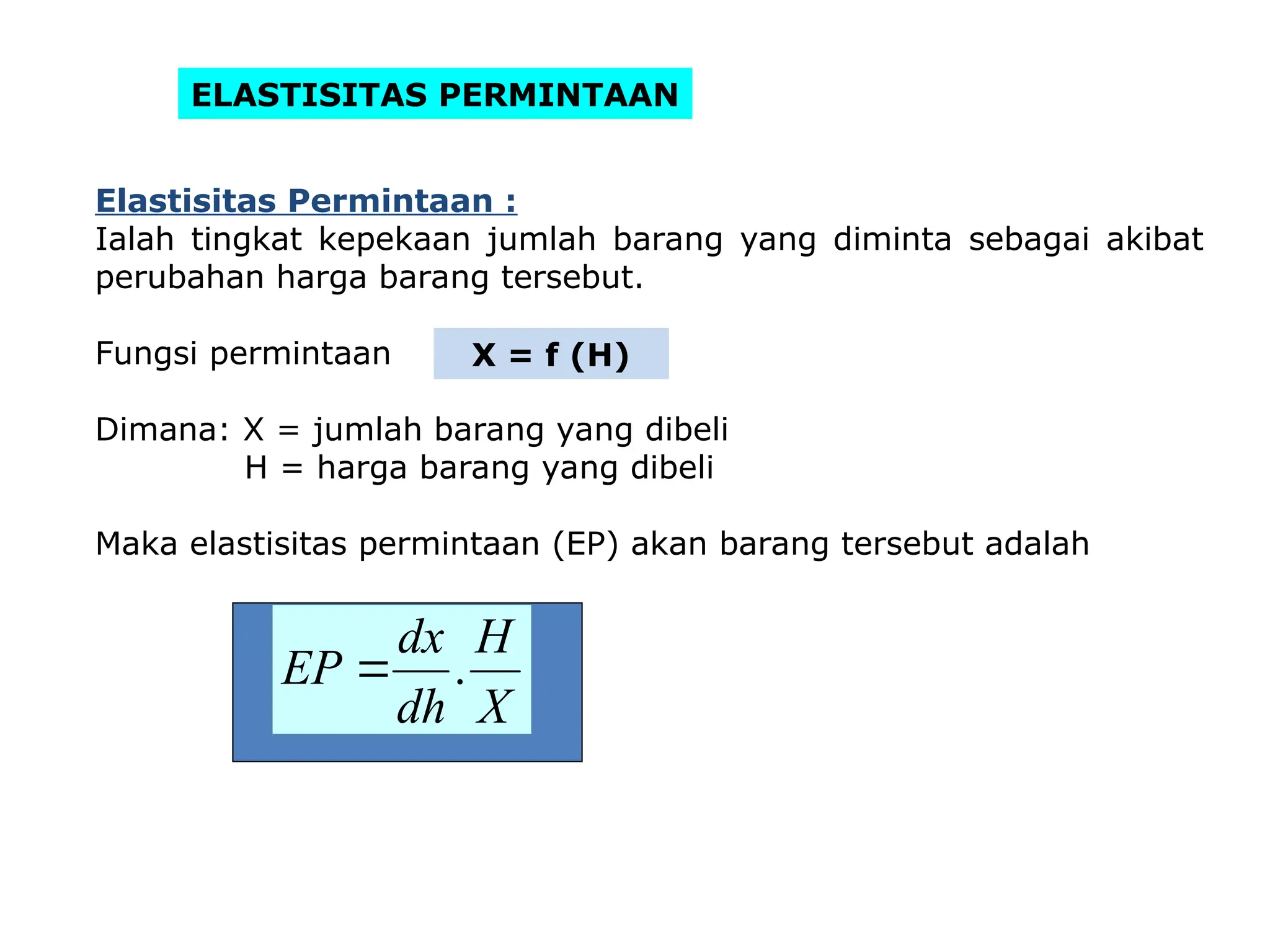 ELASTISITAS harga elastisitas pendapatan | PPT