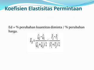 Elastisitas Permintaan dan penawaran | PPTX
