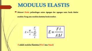 Elastisitas dan hukum hooke | PPTX