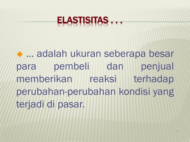 Elastisitas permintaan dan penawaran | PDF