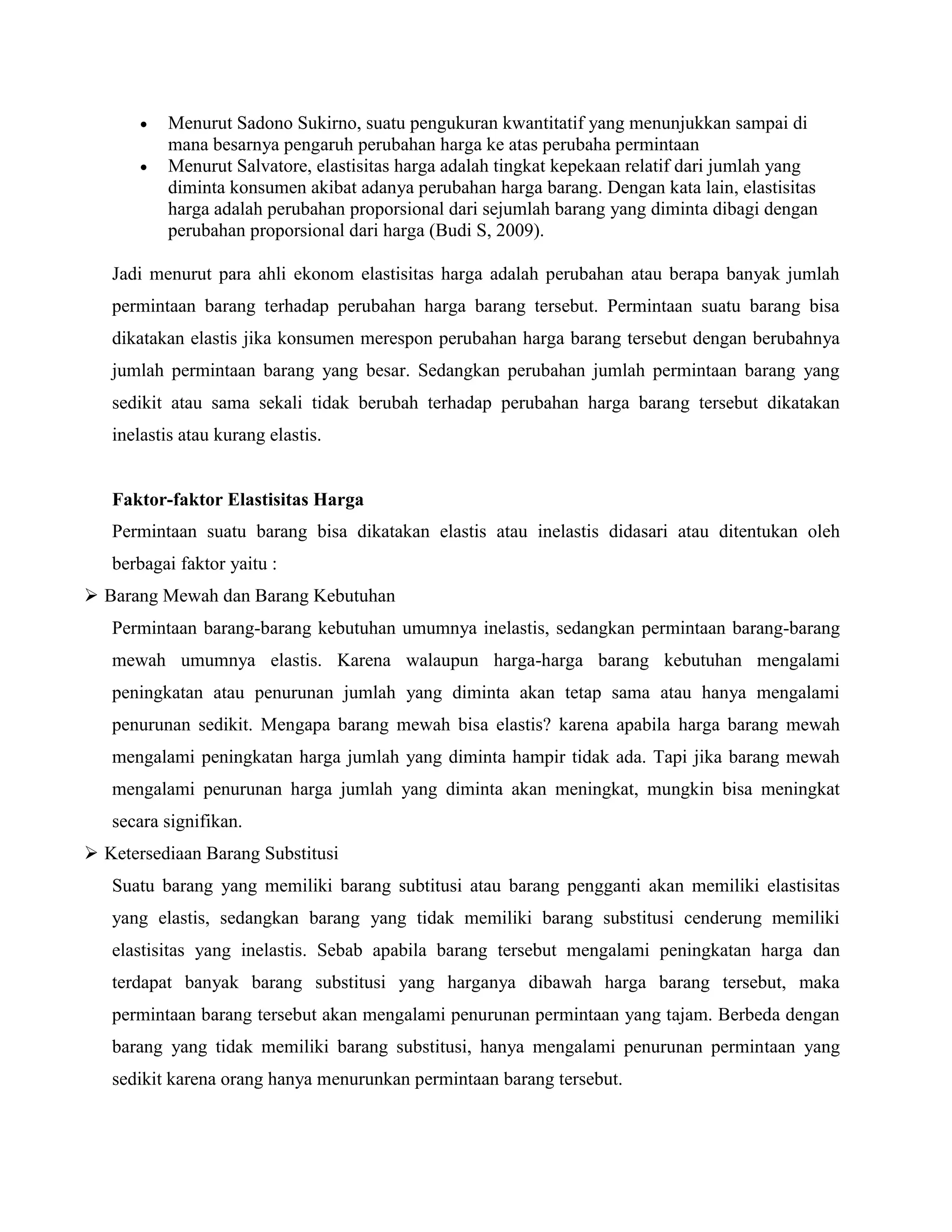 Elastisitas permintaan dan penawaran | DOCX
