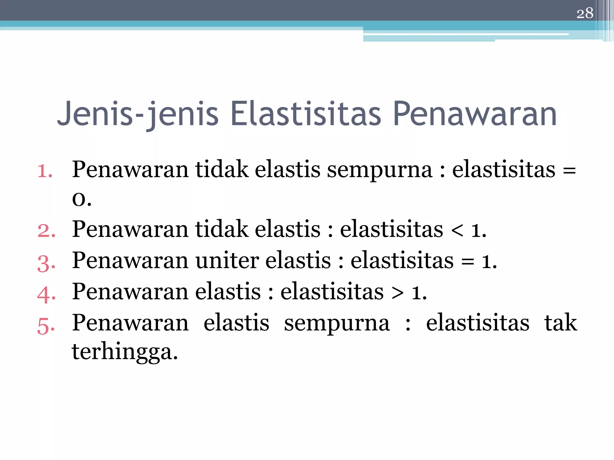 Elastisitas permintaan dan penawaran | PPTX