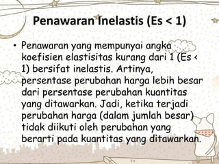 Elastisitas permintaan dan penawaran | PPT