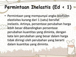 Elastisitas permintaan dan penawaran | PPTX