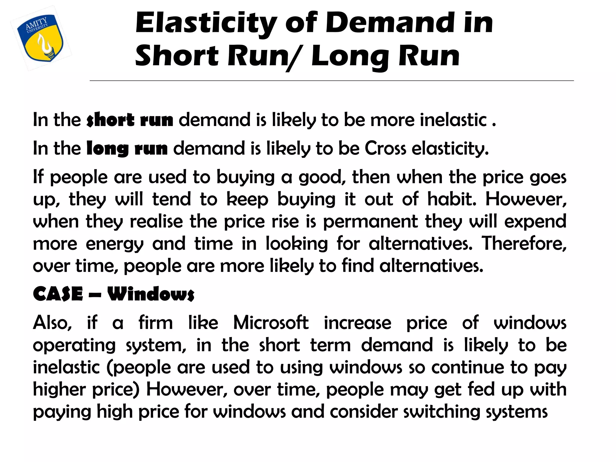Elastisity of demand - case study | PPT