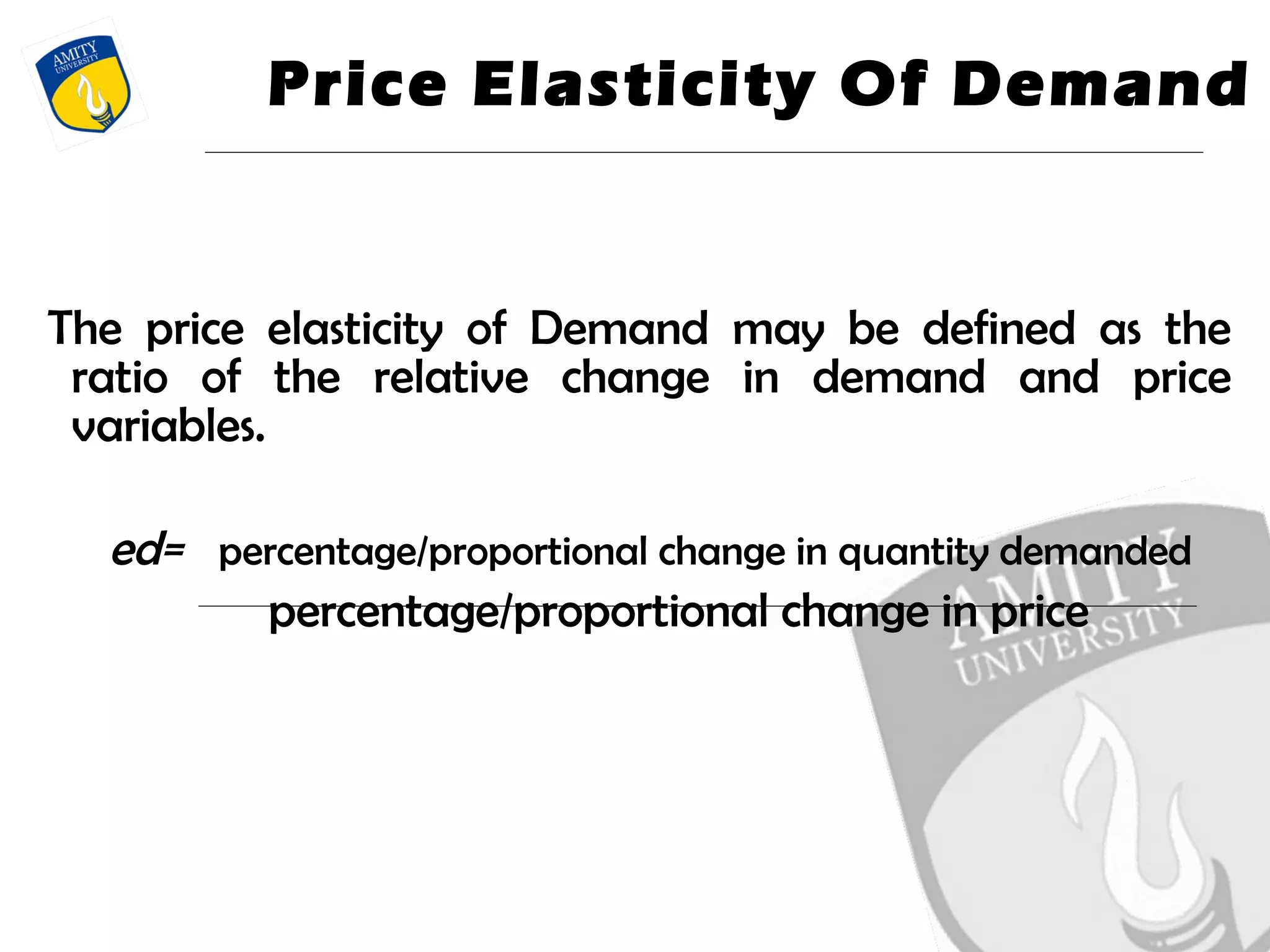 Elastisity of demand - case study | PPT