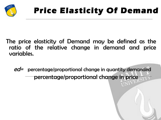 Elastisity of demand - case study | PPT
