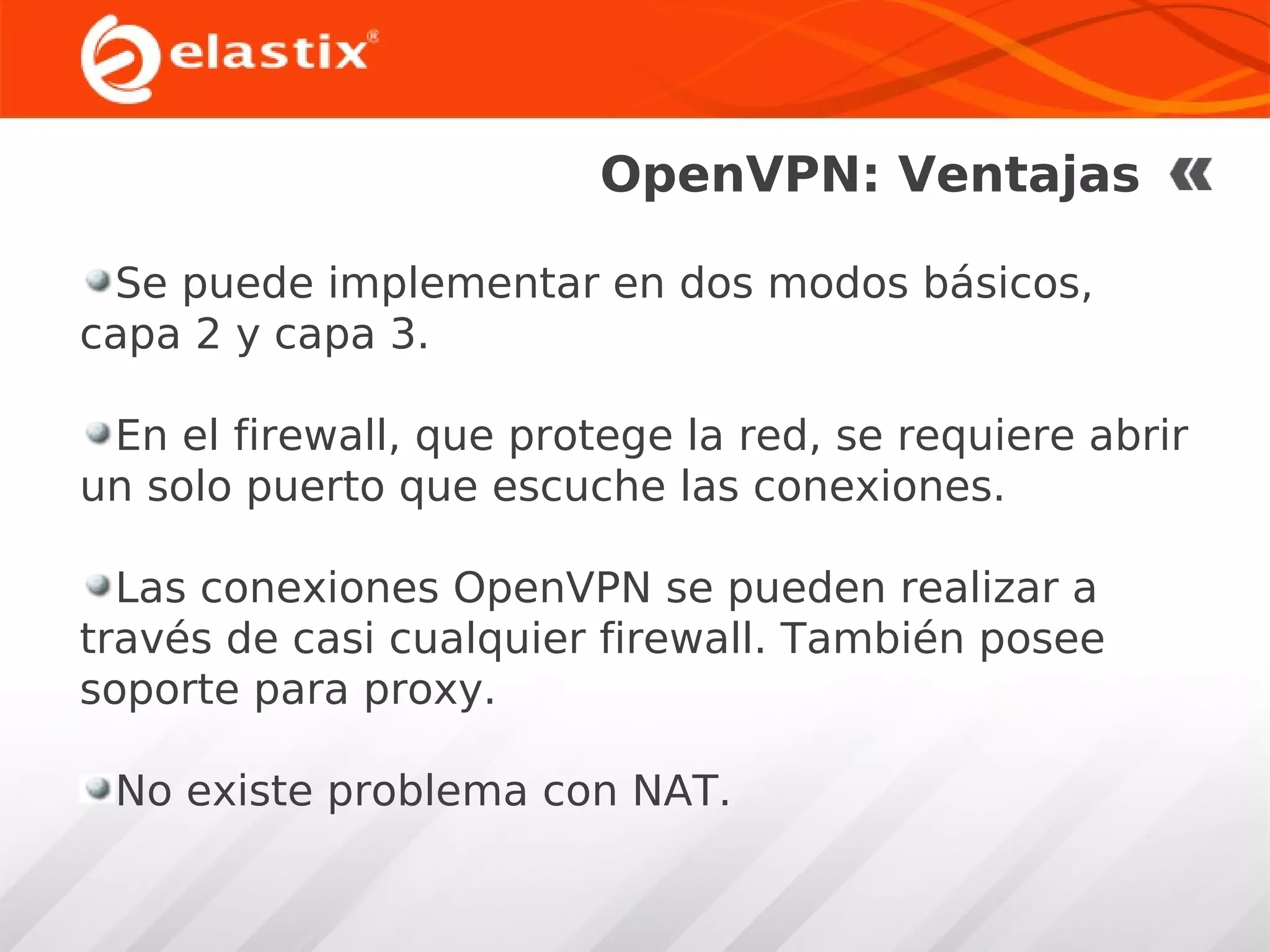 Elastix, TLS, SRTP y OpenVPN | PPT