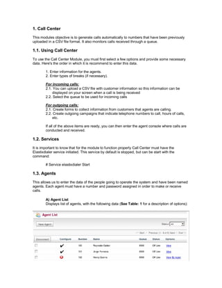 Elastix call center_manual_eng | PDF