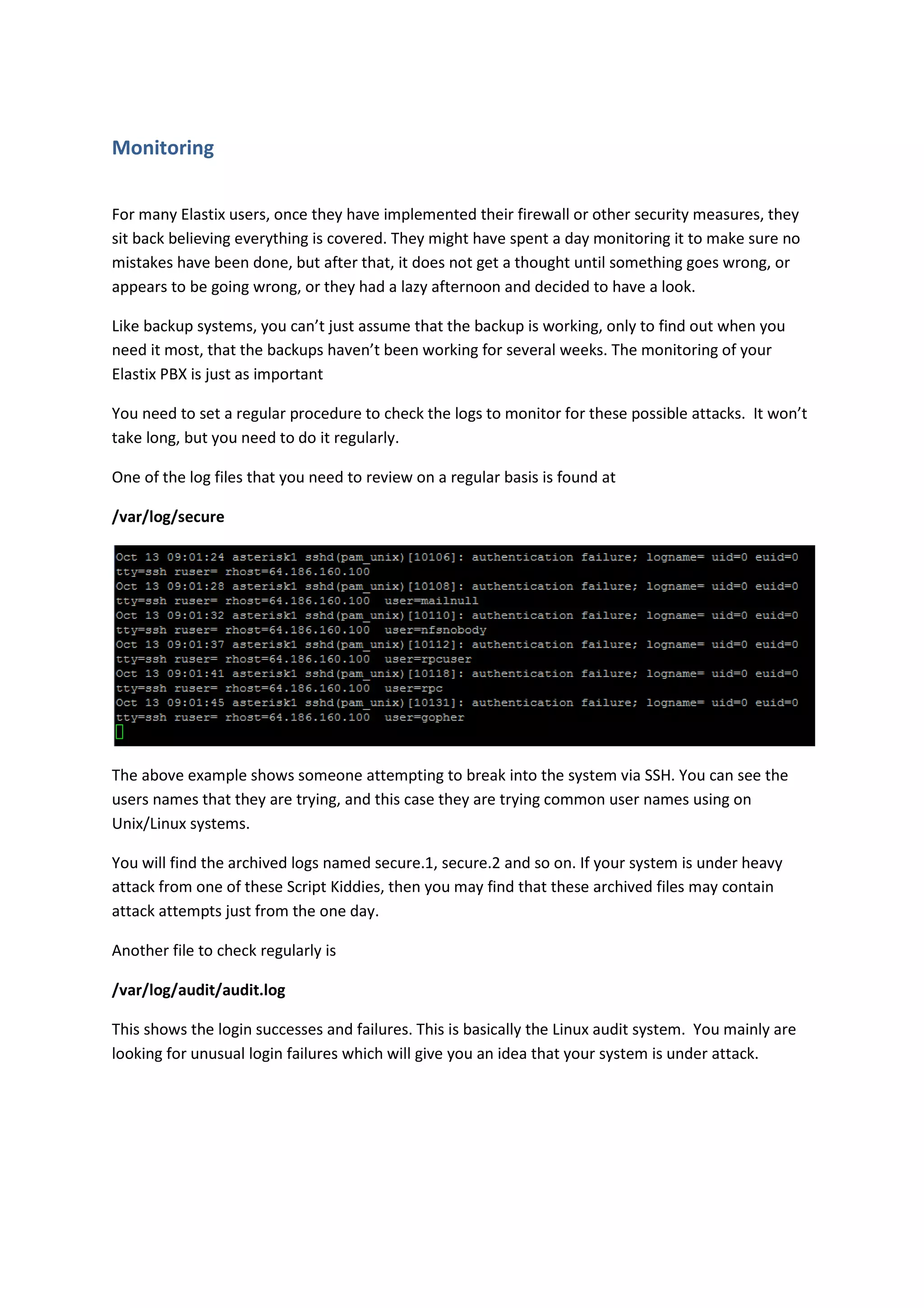 Elastix network security guide | PDF