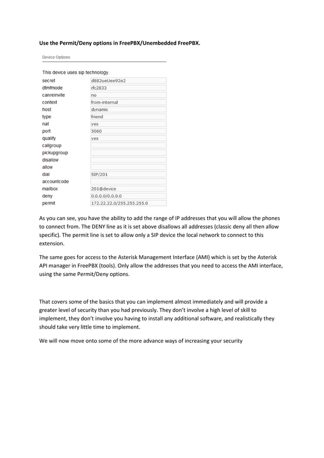Elastix network security guide | PDF