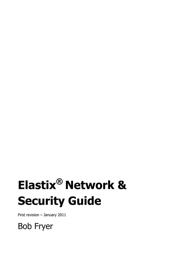 Elastix network security guide | PDF