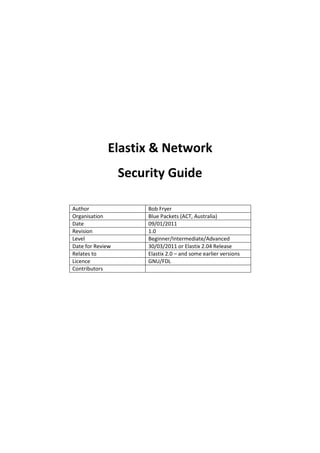 Elastix network security guide | PDF