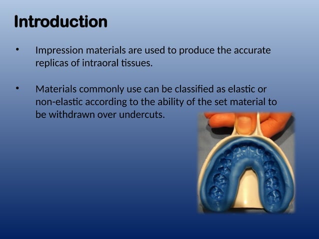 Impression materials used in dentistry.pptx | Oral care | Personal Care