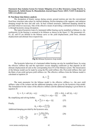 Elastomeric base isolation system for seismic mitigation of low rise ...