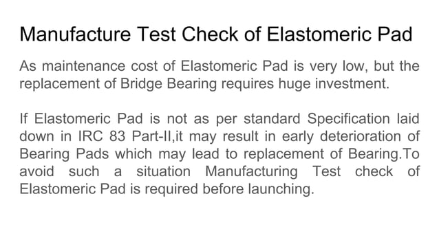 Elastomeric Bearing as per IRC_83-2015 (Part-II).pptx | Civil ...