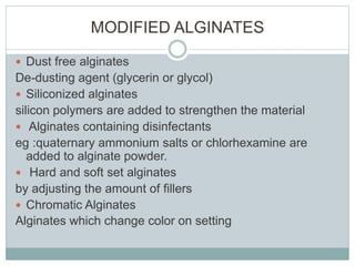 Elastomeric impression material-ALGINATE | PPTX