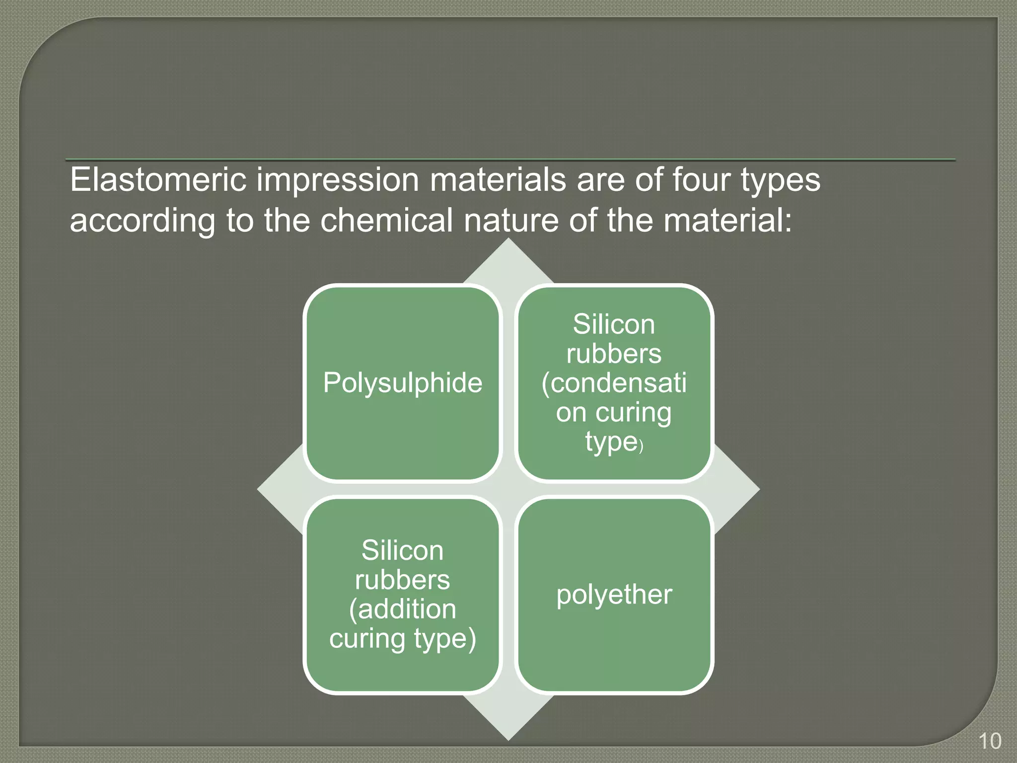 Elastomeric impression materials | PPTX