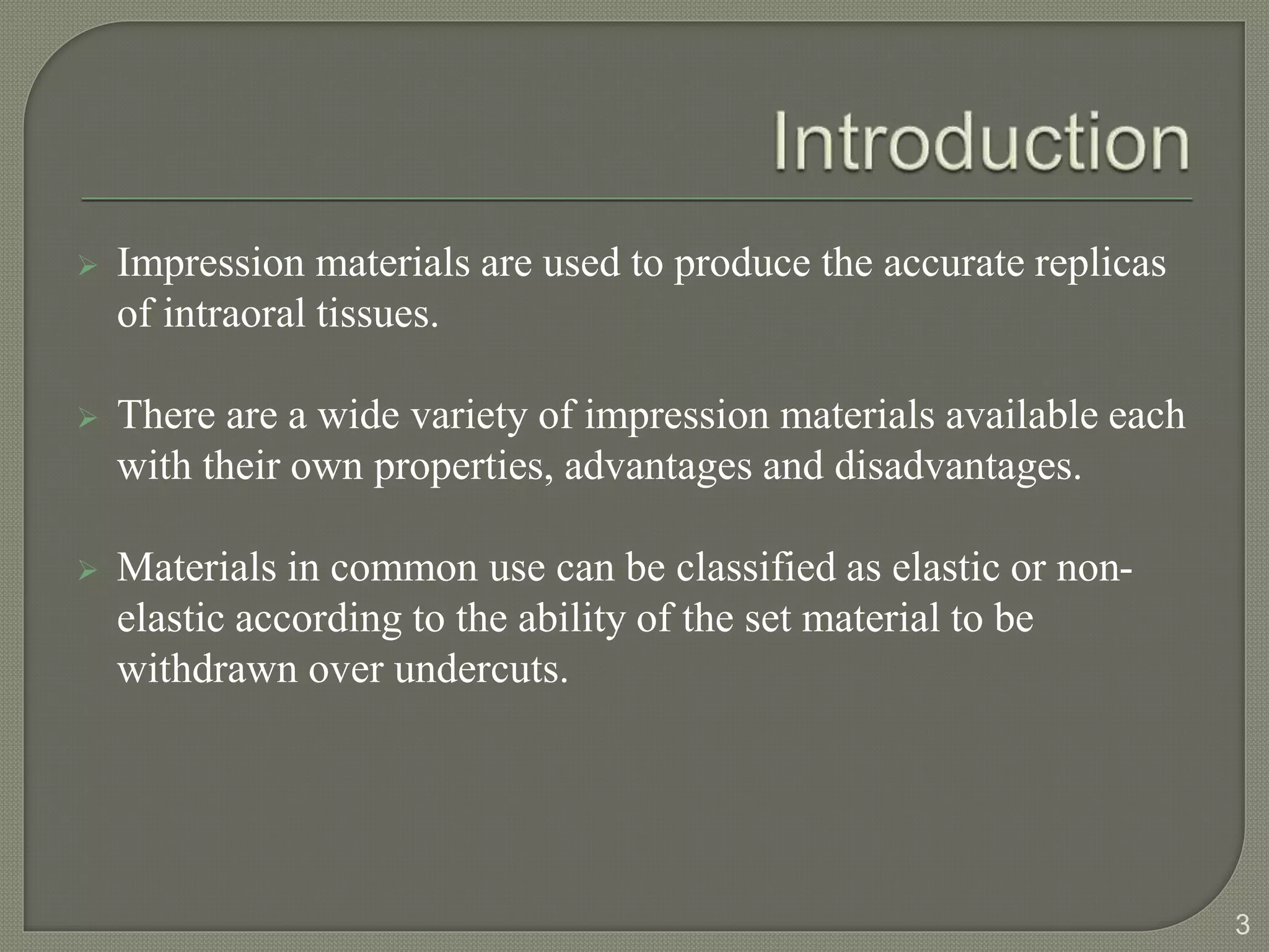 Elastomeric impression materials | PPTX