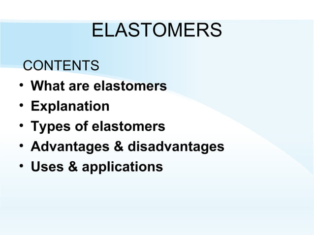 Elastomers | PPT
