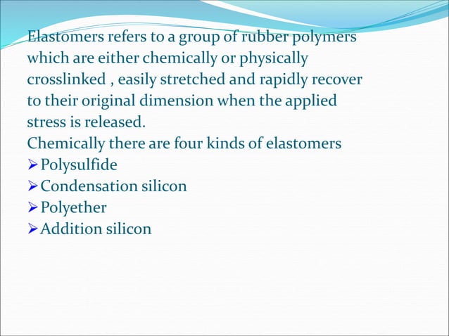 Elastomers | PPT | Skin Care | Beauty