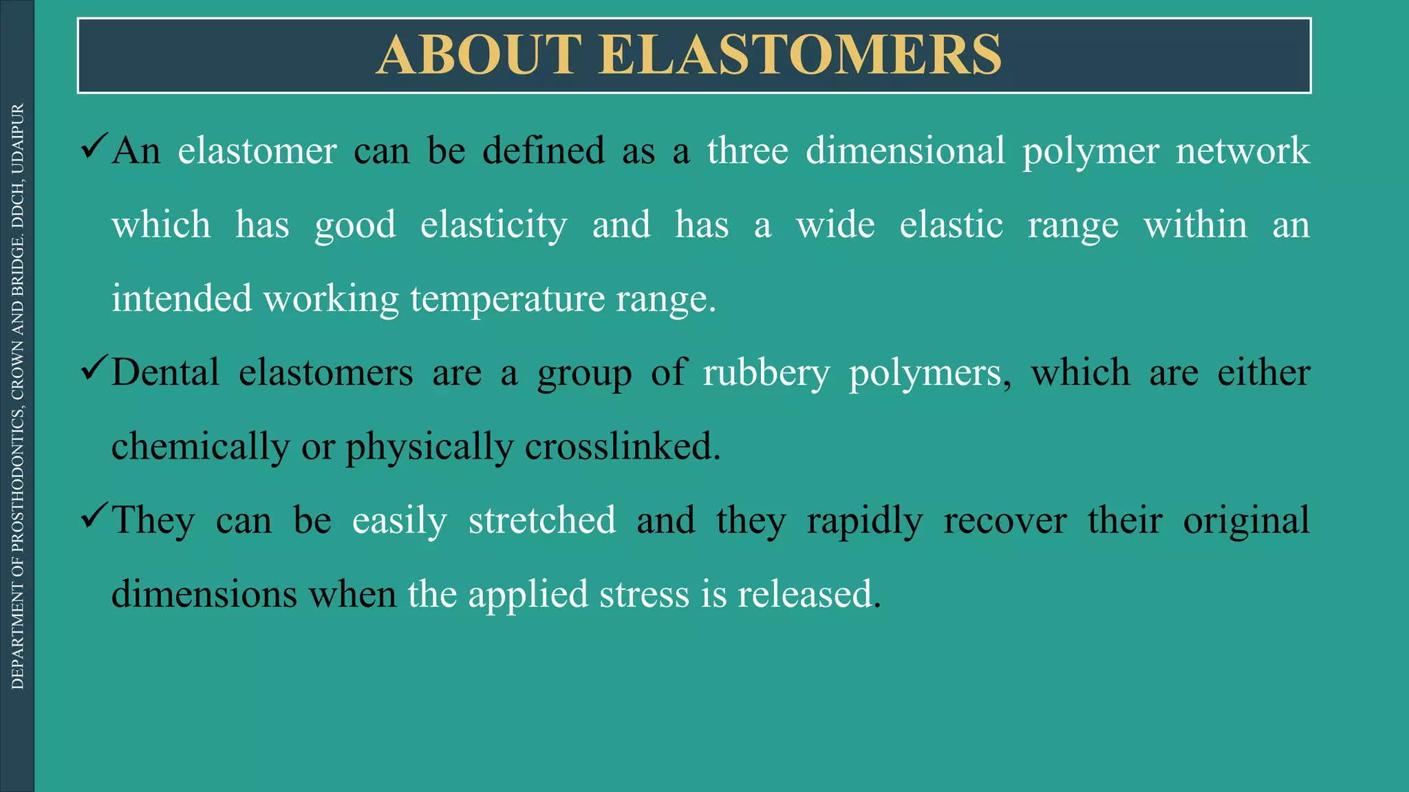 Elastomers | PPTX