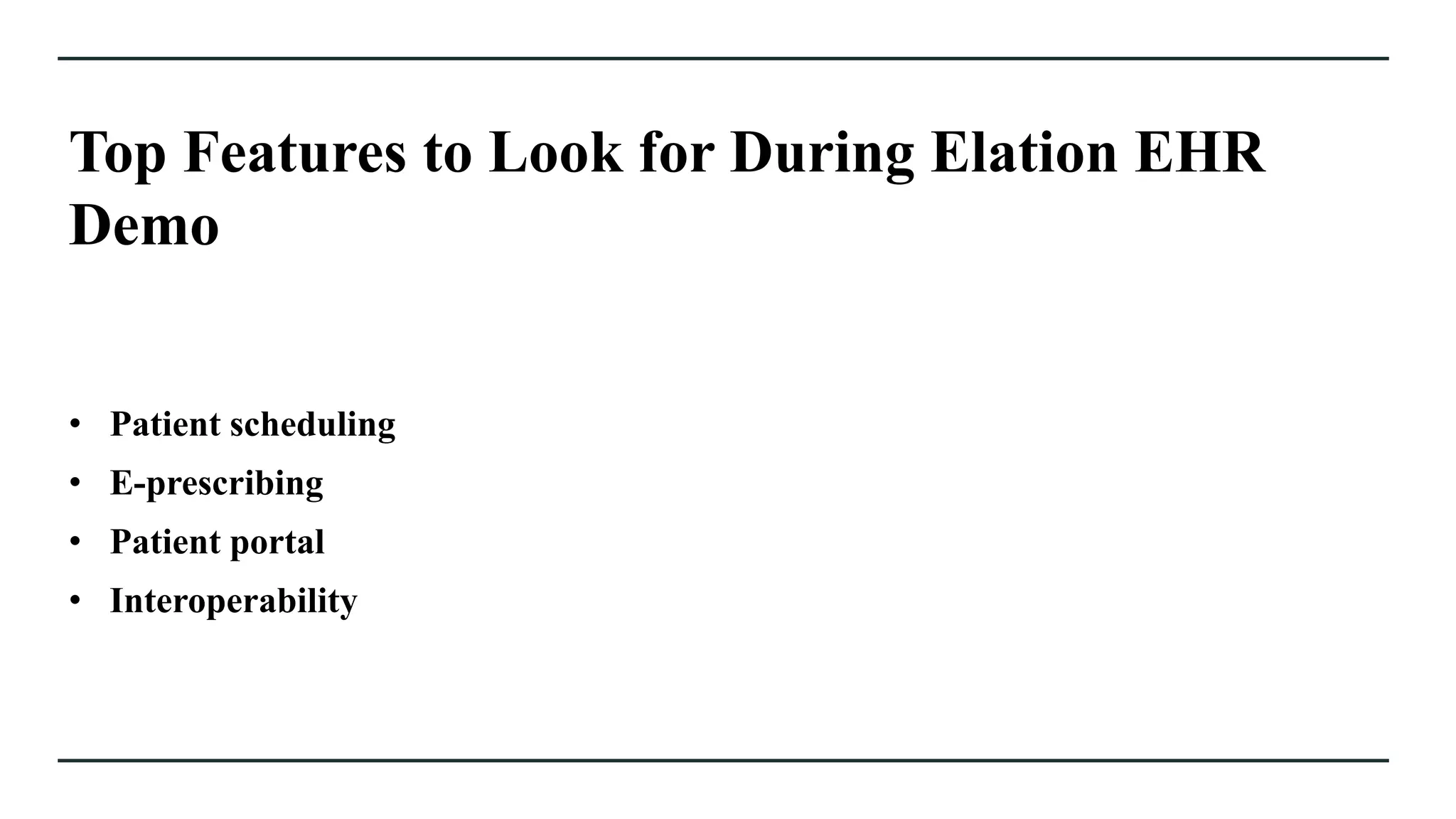 Elation EHR Software | PPT