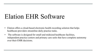 Elation EHR Software | PPT
