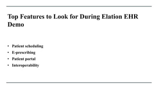 Elation EHR Software | PPT