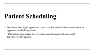 Elation EHR Software | PPTX