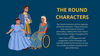 ELA Types of Characters Educational Presentation in Blue and Yellow ...
