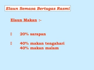 Elaun & kemudahan pegawai kerajaan | PPT