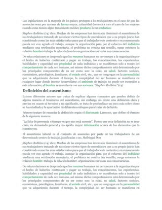 El ausentismo en las empresas | DOCX
