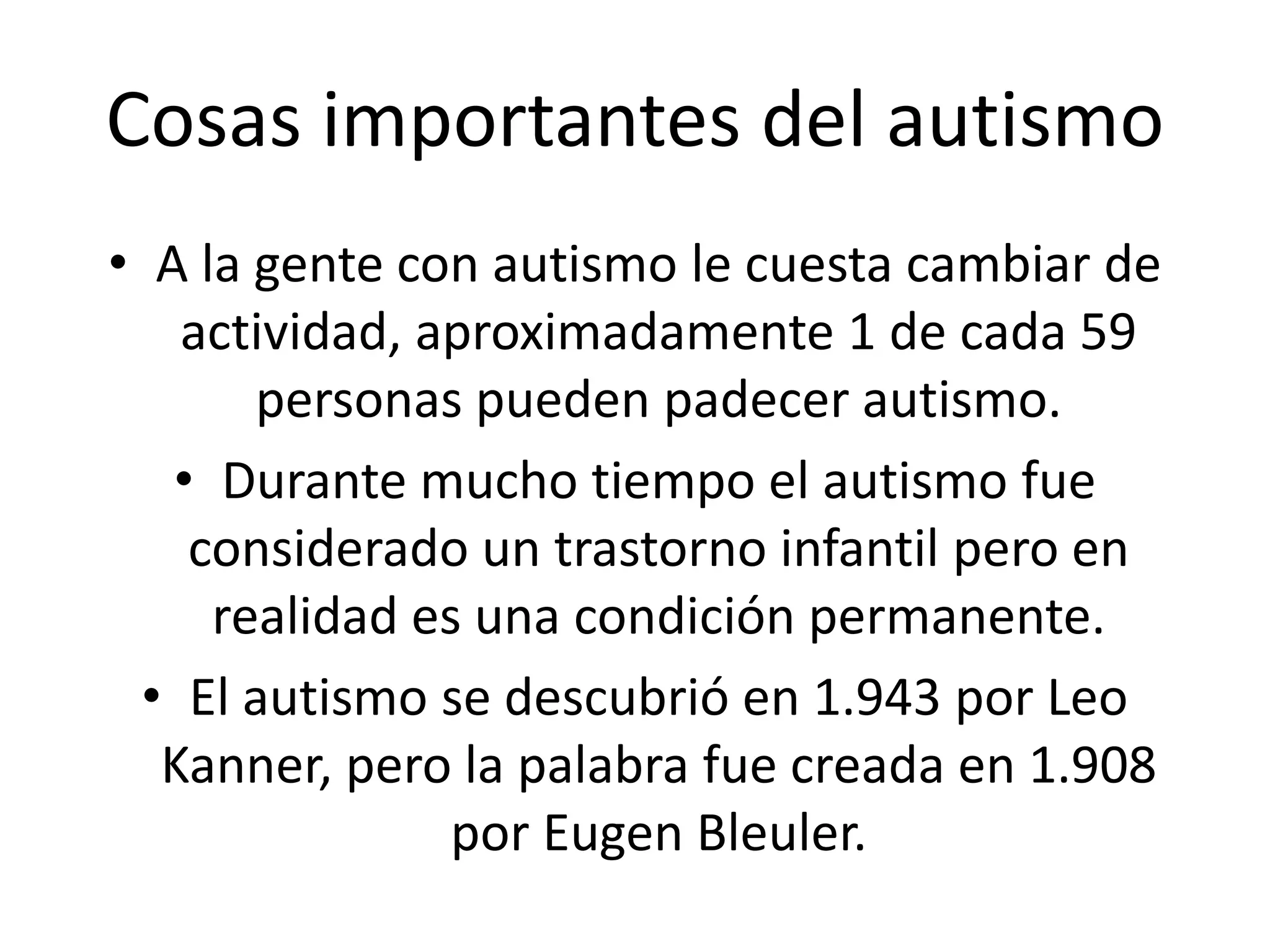 El autismo | PPTX
