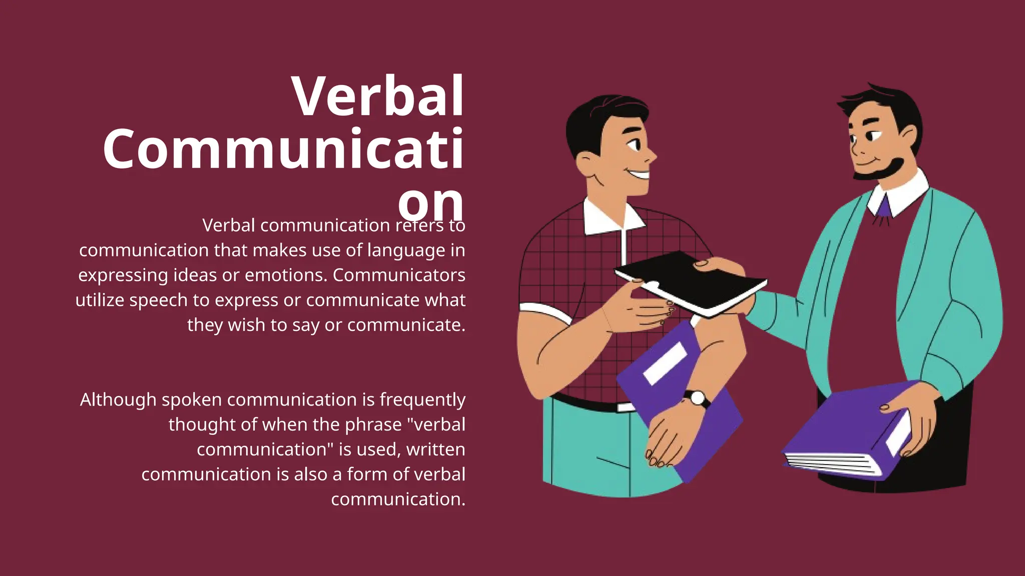 ELA Verbal and Nonverbal Communication Education Presentation in Red ...