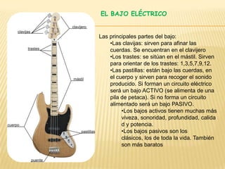 TUTORIAL: El bajo electrico | PPTX