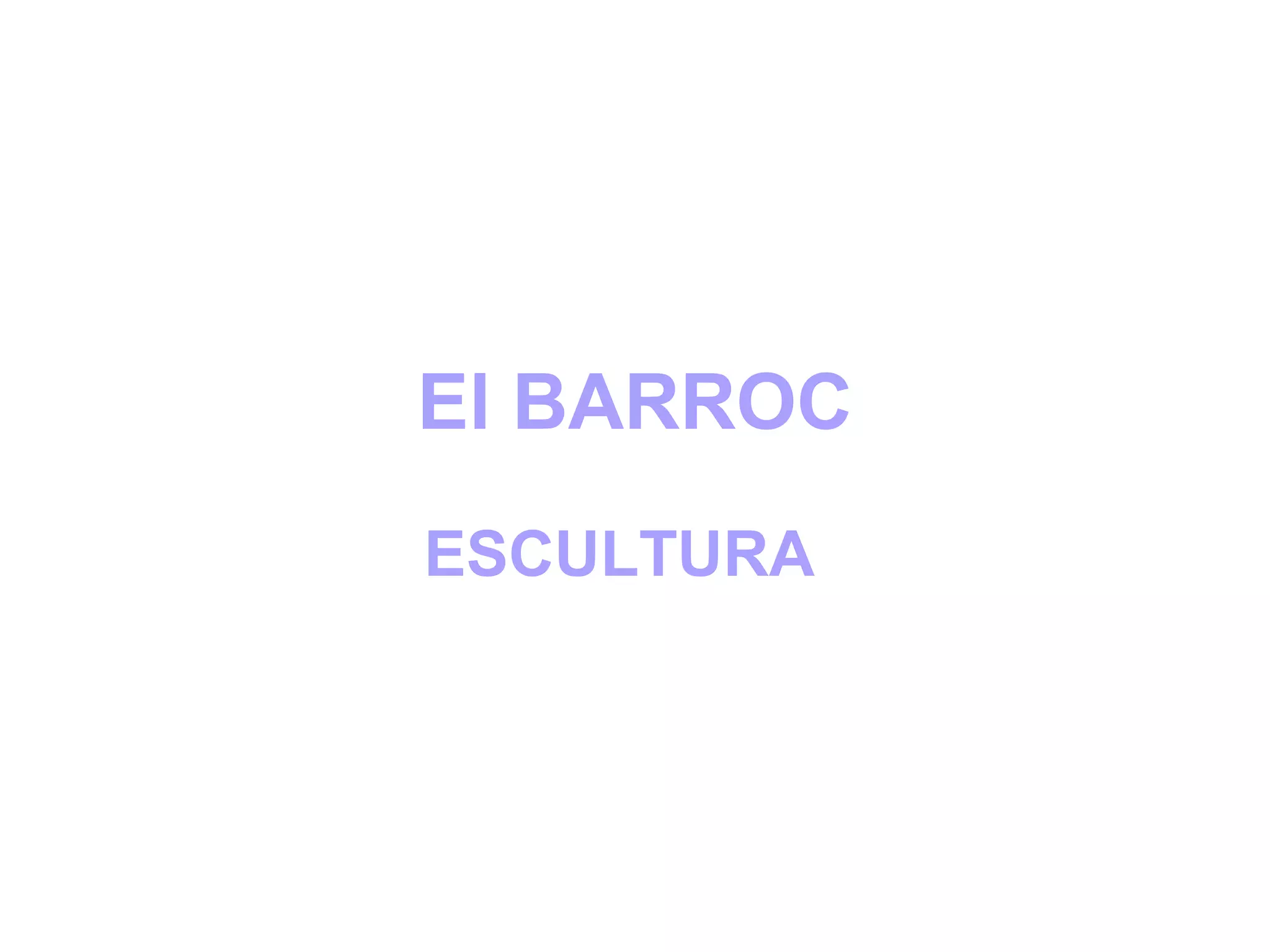 El barroc escultura | PPT