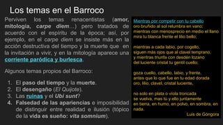 La lírica barroca. Contexto histórico y literario. | ODP