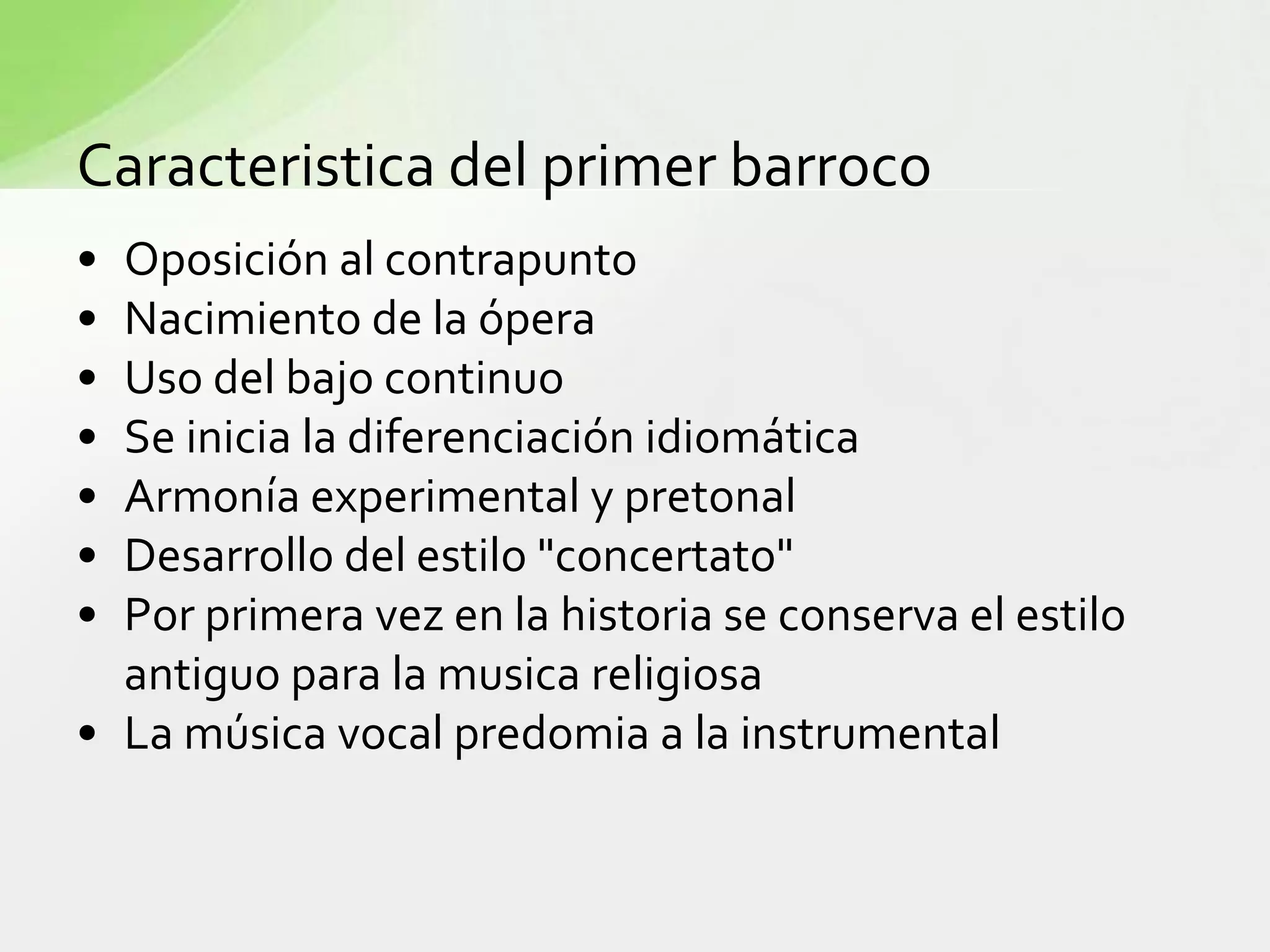 El barroco musical | PPT
