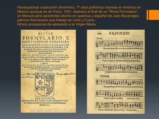 El barroco musical en América | PPTX