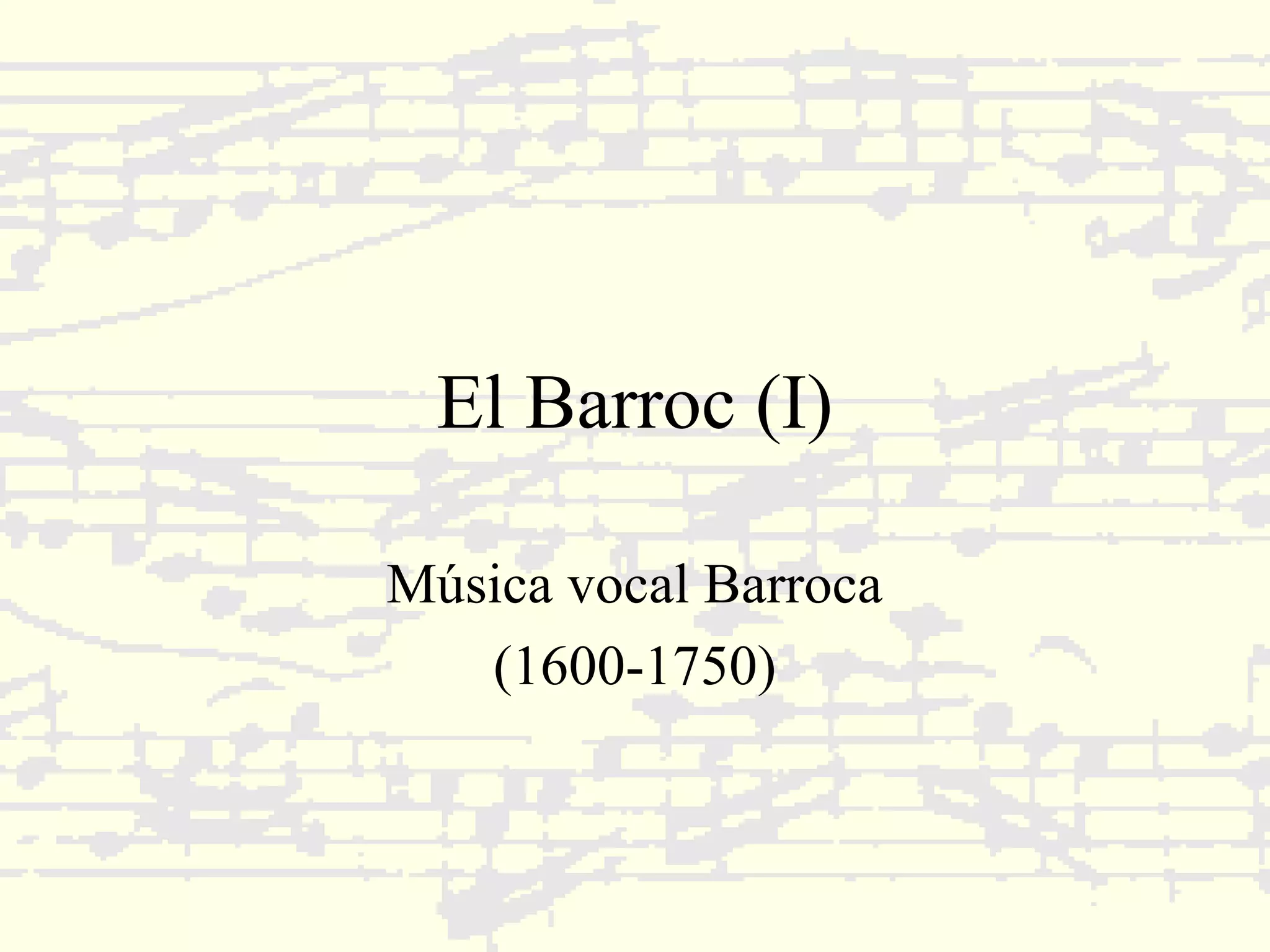 El barroc vocal | PPT