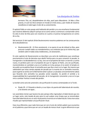 El bautismo en el Nombre de Yeshúa | PDF