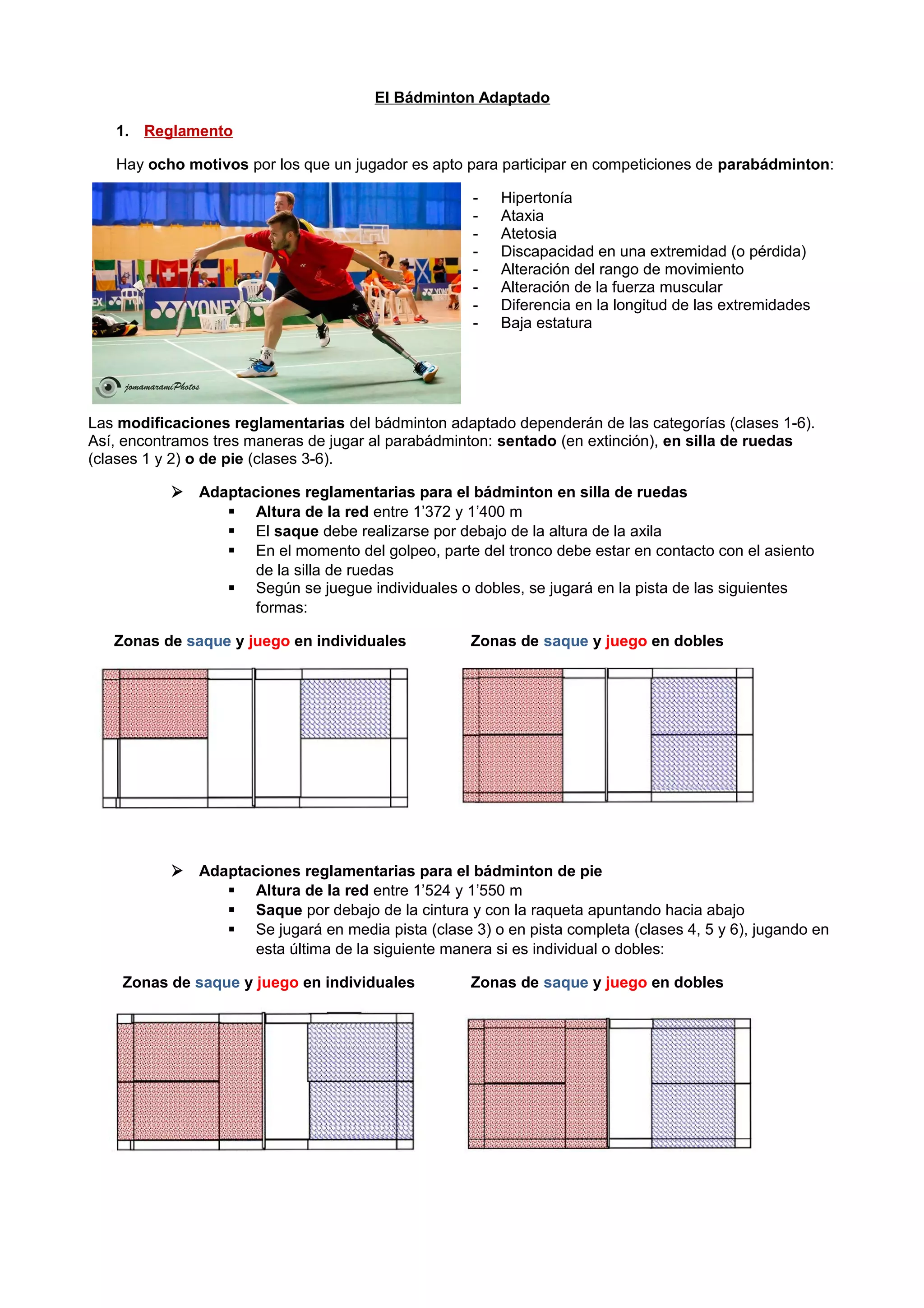 Bádminton Adaptado | PDF