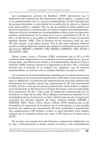 El bienestar psicológico cuatro dècadas de progreso | PDF
