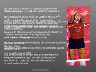 El bloqueo en el voleibol | PPT