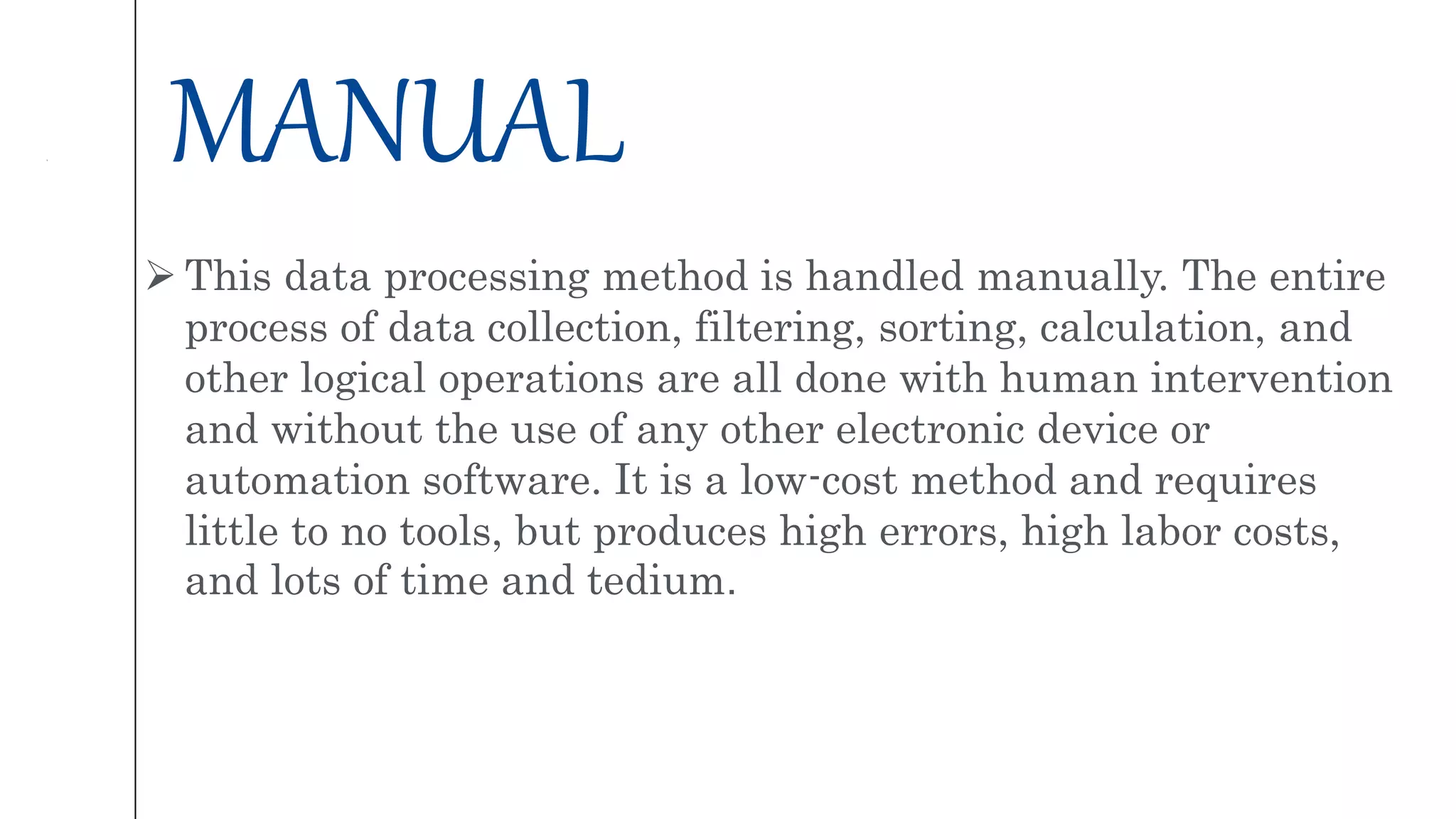 Data Processing Techniquespptx Databases Computer Software And