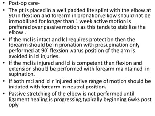 dislocations & fractures of Elbow in adults | PPTX