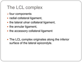 Anatomy and Biomechanics of the Elbow Joint | PPTX