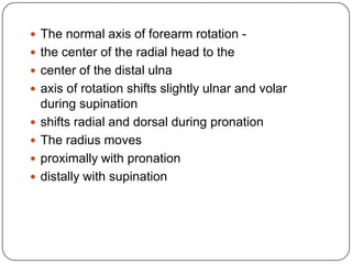 Anatomy and Biomechanics of the Elbow Joint | PPTX